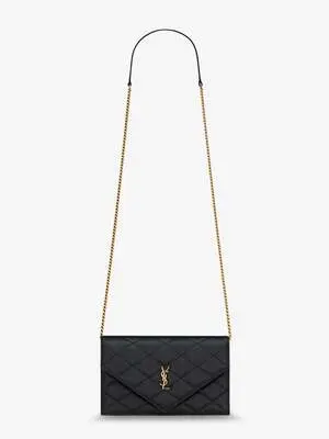 Saint Laurent Paris Leather Crossbody Bag With Metal Cassandre Logo - Multicolor