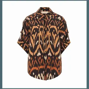 Zimmermann Aster Relaxed Shirt - Brown
