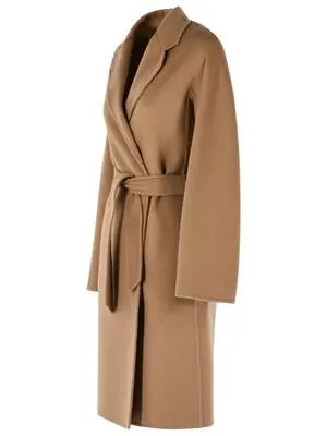 Max Mara Aceri' Camel Cashmere Wrap Coat