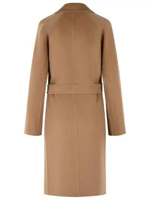 Max Mara Aceri' Camel Cashmere Wrap Coat