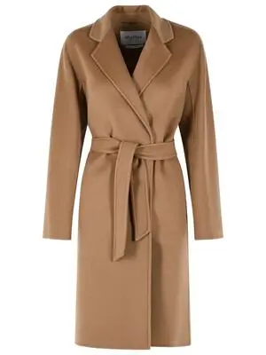 Max Mara Max Mara 'Aceri' Camel Cashmere Wrap Coat Women Brown