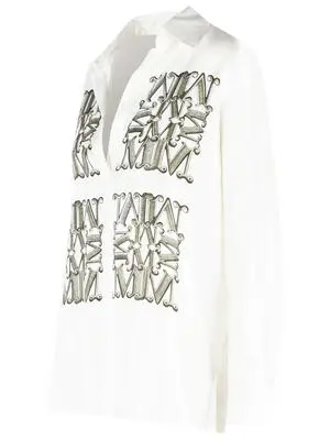 Max Mara Filtro' White And Silk Shirt - Green