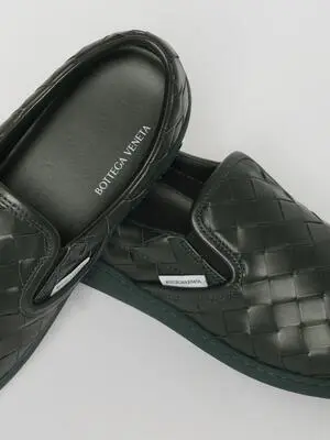 Bottega Veneta Sawyer Woven Leather Sneakers - Black