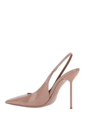 Paris Texas Lidia' Pink Slingback With High Stiletto Heel And Elasticized Strap In Leather - Multicolor