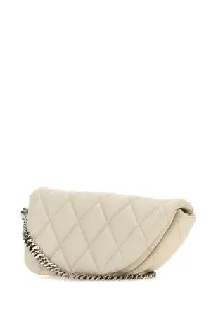 Burberry Leather Shield Lock Shoulder Bag - White