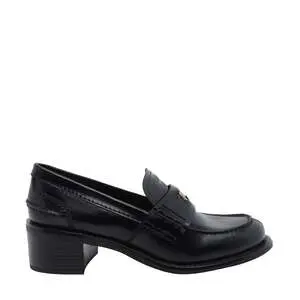Miu Miu Logo Pump Loafers - Black