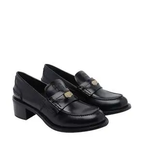 Miu Miu Logo Pump Loafers - Black
