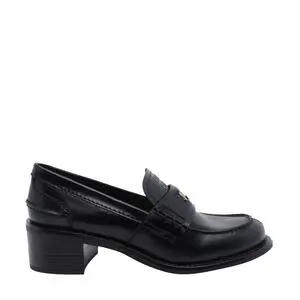 Miu Miu Logo Pump Loafers - Black