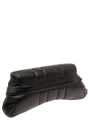 Gucci Medium Horsebit' Black Shoulder Bag With Maxi Horsebit In Leather - Multicolor