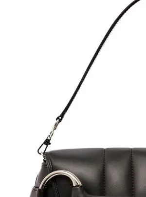 Gucci Medium Horsebit' Black Shoulder Bag With Maxi Horsebit In Leather - Multicolor