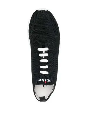 Kiton Embroidered Sneakers - Black
