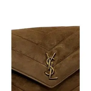 Saint Laurent Suede Shoulder Bag - Brown