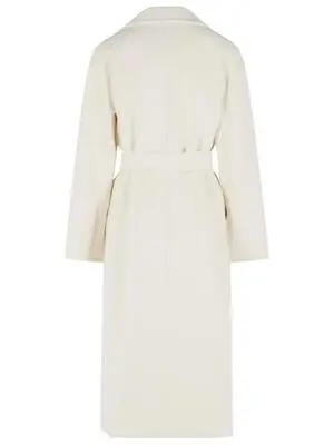 Max Mara Madame Virgin Wool And Cashmere Coat - White