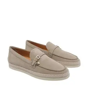 TOD'S Suede Loafers - Cream