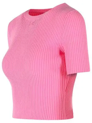 COURREGES Viscose Blend T-shirt - Pink