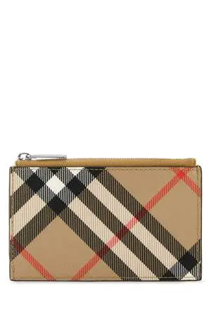 Burberry Printed Canvas Check Card Holder - Multicolor