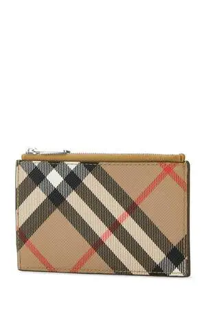 Burberry Printed Canvas Check Card Holder