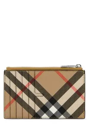 Burberry Printed Canvas Check Card Holder