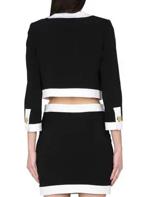 Moschino Giacca In Crêpe Heart Buttons
