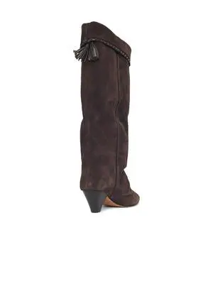 Isabel Marant Étoile Elita' High Boots In Suede - Brown