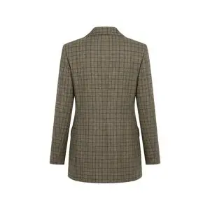BLAZÉ MILANO Check Pattern Double Breasted Blazer - Green