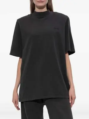 Attico Cotton Turtleneck T-shirt - Gray