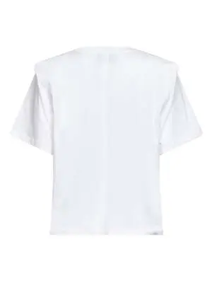 Isabel Marant Étoile Marant White Cotton Jersey Zelitos T-shirt With Shoulder Pads - Multicolor