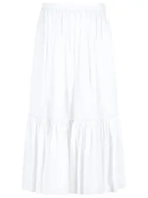 JIL SANDER Skirt In Cotton Poplin - White