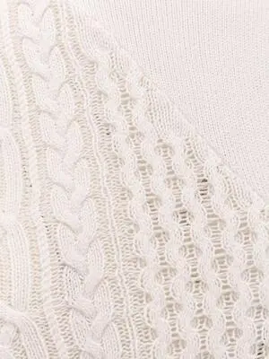 Sacai Asymmetrical Cotton Blend Sweater