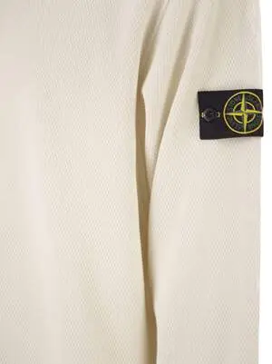 Stone Island Regular Fit Crew Neck Sweatshirt With Elasticated Edges