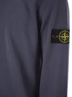 Stone Island Crew Neck Jumper With Small Lapel