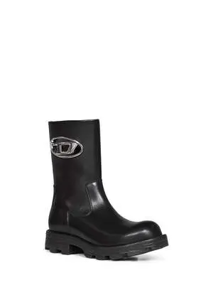DIESEL® Black D-hammer Cut-out Biker Boots