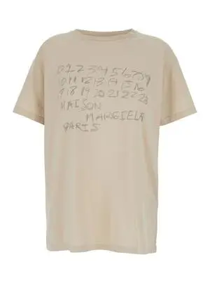 MAISON MARGIELA MAISON MARGIELA Cotton Logo Print T-Shirt Multicolor