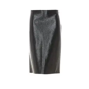 COURREGES Vinyl Knee-length Skirt - Black