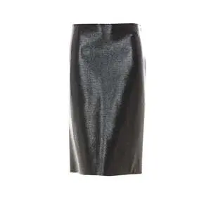 COURREGES Vinyl Knee-length Skirt - Black
