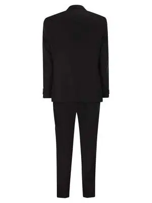 BOSS Regular Fit Suit In Wool And Elastane Blend - Black
