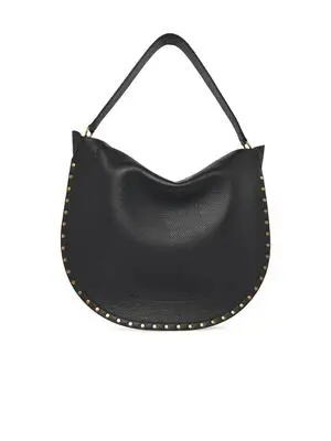 Isabel Marant Étoile Oskan Soft Leather Hobo Bag - Black