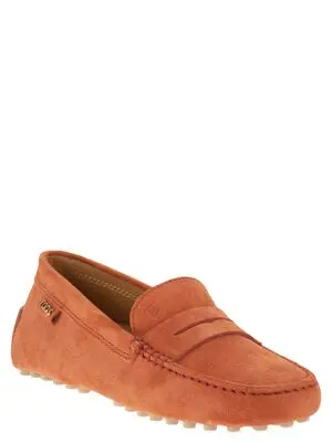 TOD'S Suede Rubber Sole Loafer