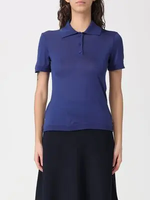 Max Mara Silk Polo Shirt - Blue