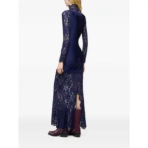 Rabanne Floral Lace Dress - Blue