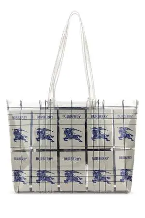 Burberry Embroidered Pvc Shopping Bag - Multicolor