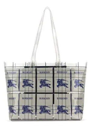 Burberry Embroidered Pvc Shopping Bag