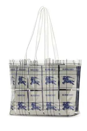 Burberry Embroidered Pvc Shopping Bag - Multicolor