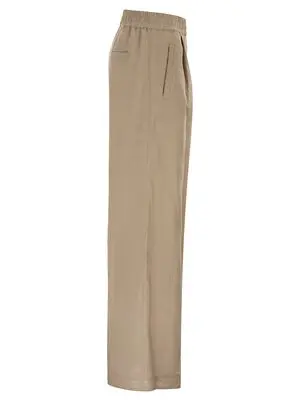Brunello Cucinelli Cotton Trousers - Cream