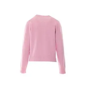 GANNI Logo Wool Sweater With Crab Print - Pink