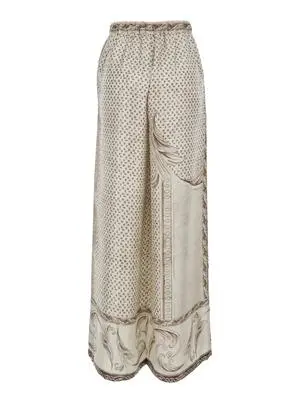 Max Mara Silk Rive Pants - Multicolor
