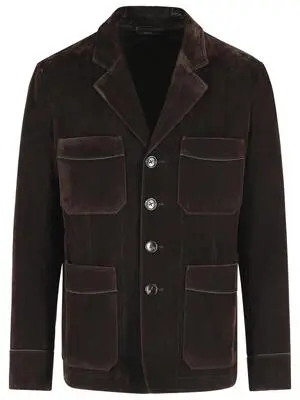 TOM FORD Blazer In Cotton Blend - Brown