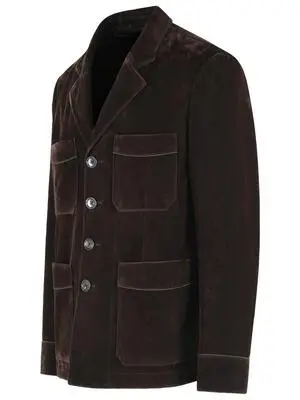 TOM FORD Leather Blazer - Brown