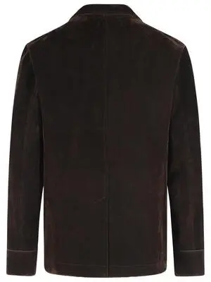 TOM FORD Leather Blazer - Brown