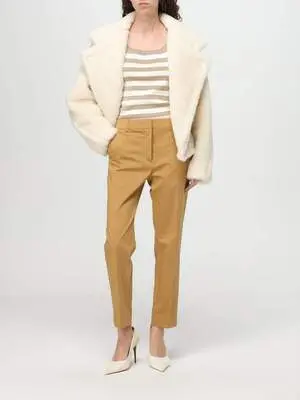 Max Mara Striped Logo Top - Cream